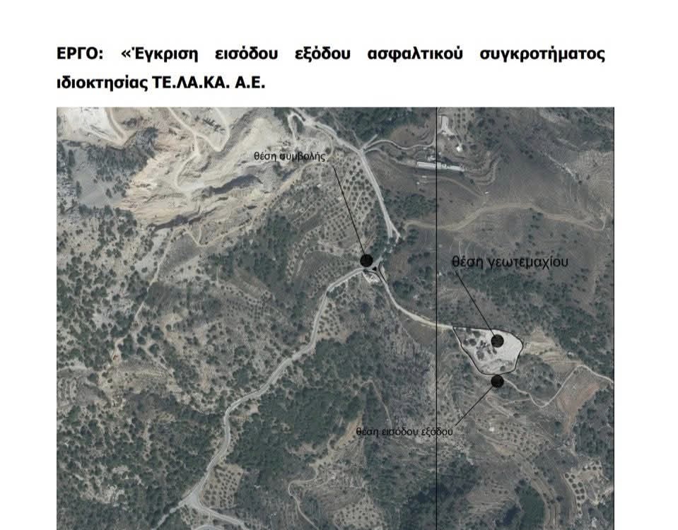 «Έγκριση εισόδου – εξόδου οχημάτων της επιχείρησης ασφαλτικού ...